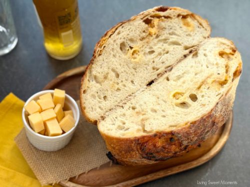 Beer Gouda Onion Sourdough Bread - Living Sweet Moments