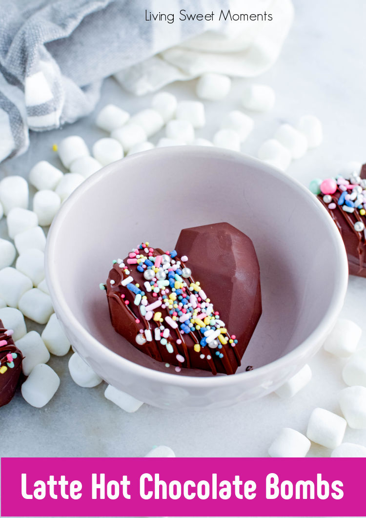 Latte Hot Chocolate Bombs - Living Sweet Moments