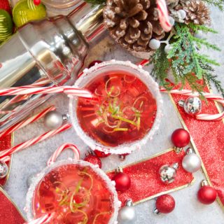 Candy Cane Cosmopolitan Mocktail - Living Sweet Moments