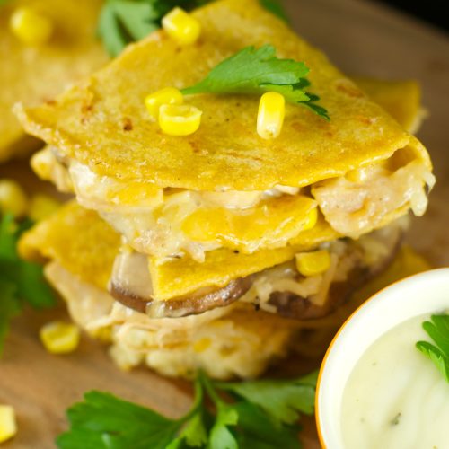 Chicken Quesadillas With Ranch Aioli - Living Sweet Moments