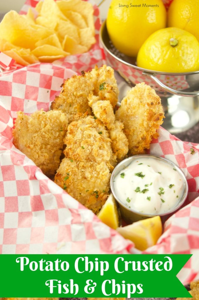 Crunchy Potato Chip Crusted Fish Dinner - Living Sweet Moments